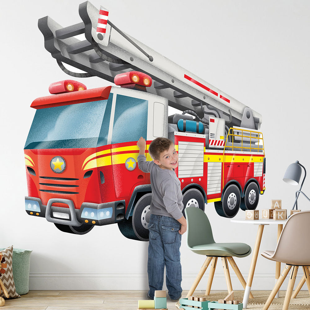 Fire Truck Mega Wall Decal – Kids Posters Australia