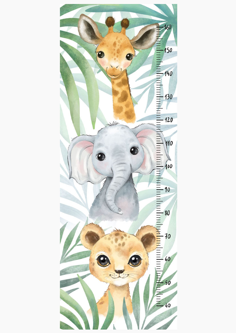 African Animals Height Chart – Kids Posters Australia