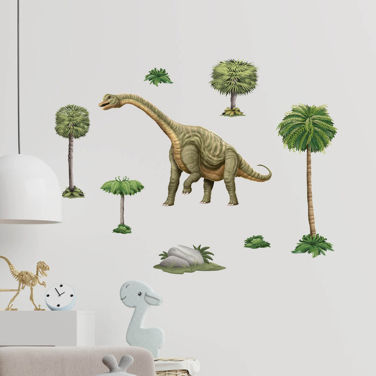 Large Fabric Wall Stickers - Giant Brachiosaurus Dinosaur Sheet No.4 ...