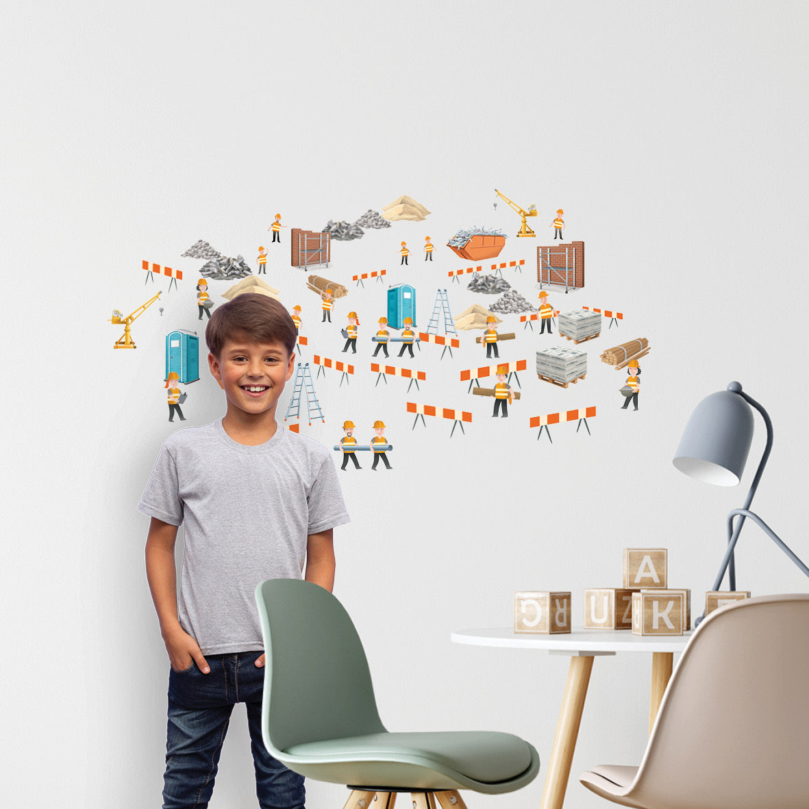 Construction Equipment Large Wall Decals Set No.7 – Kids Posters Australia