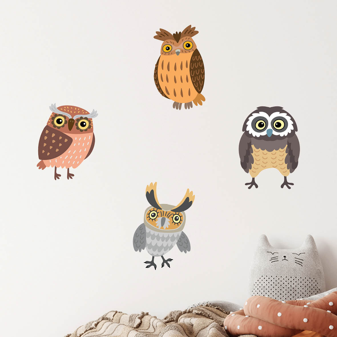 Large Fabric Wall Stickers - Wise Owl Sheet No.3 – Kids Posters Australia