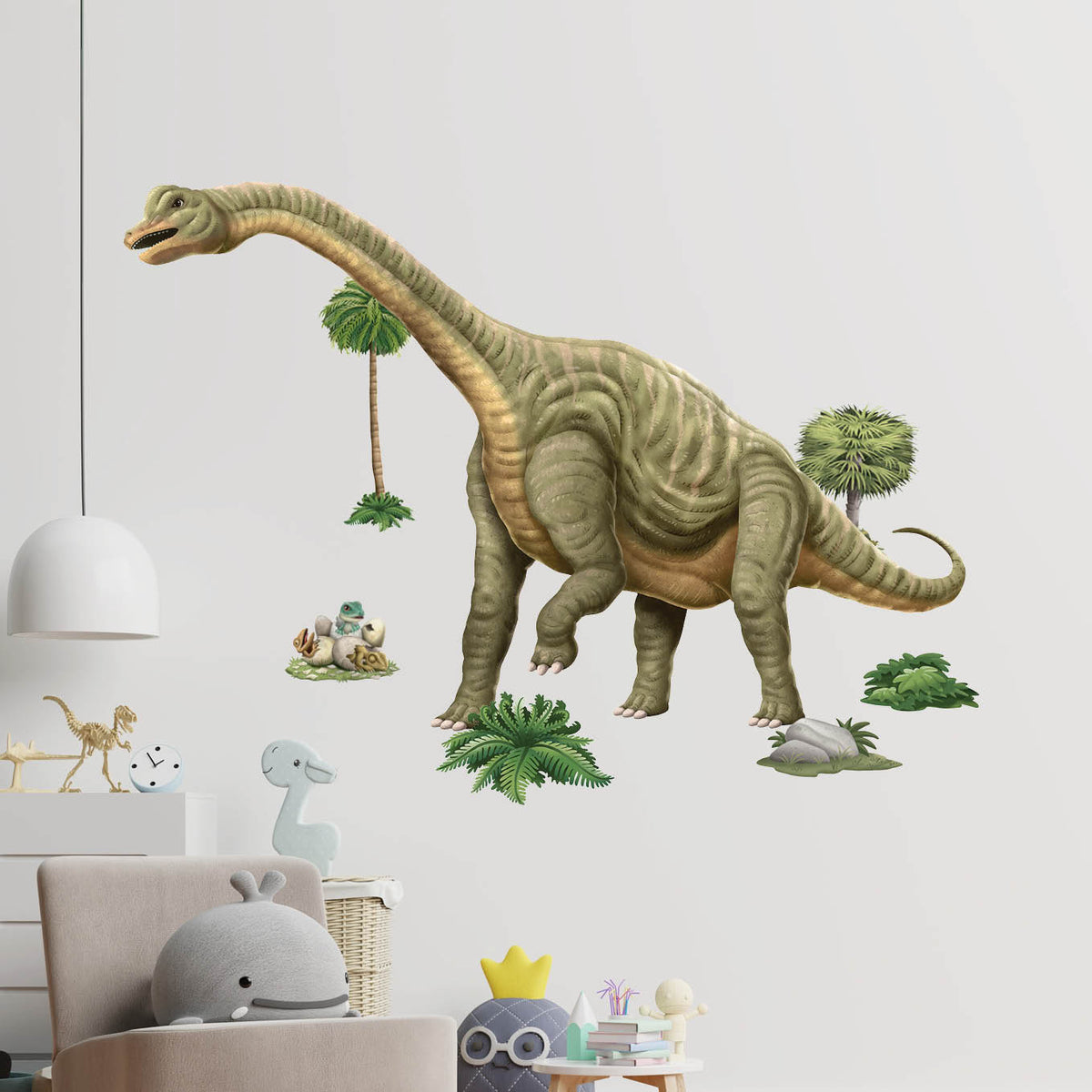 Supersize Fabric Wall Stickers - Giant Brachiosaurus Realistic Dinosau ...