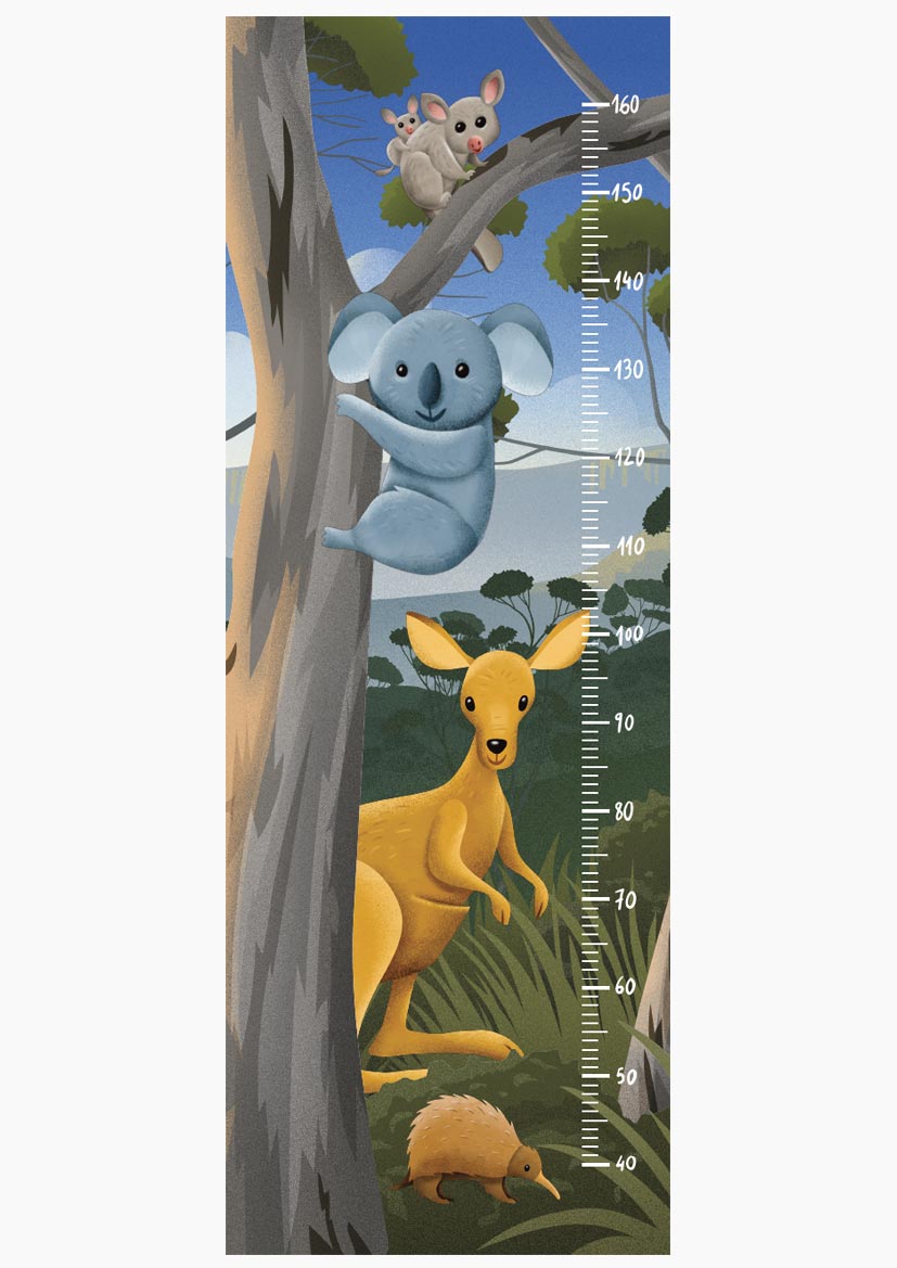 Australian Animals Height Chart – Kids Posters Australia