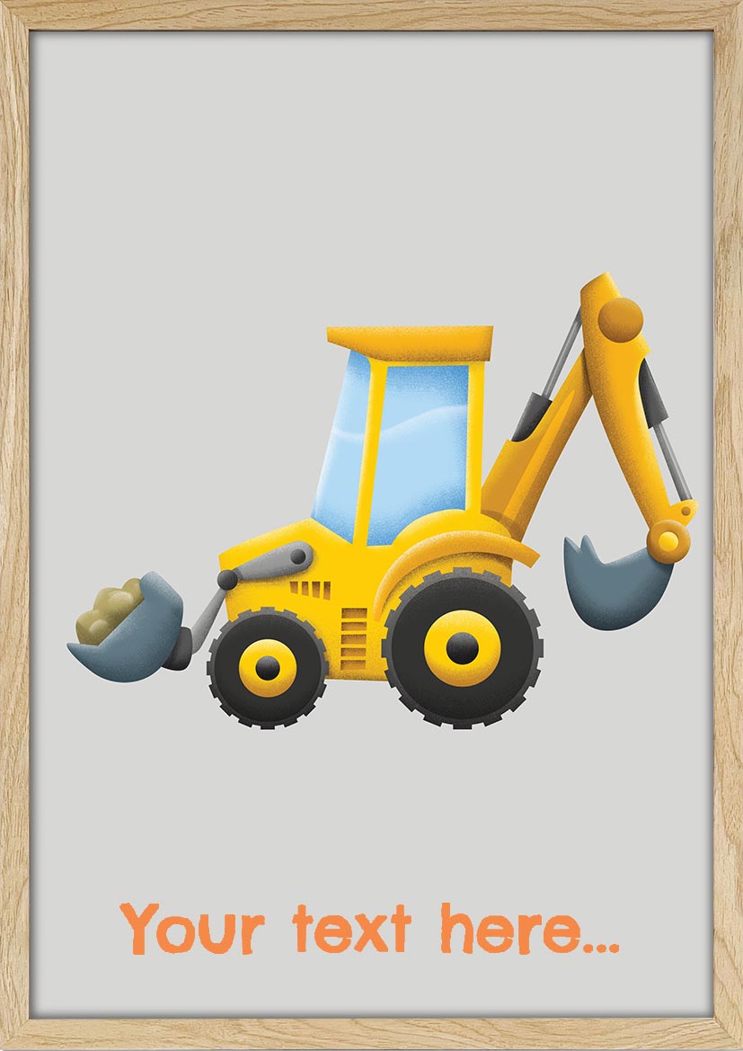 Backhoe - Kids Posters – Kids Posters Australia