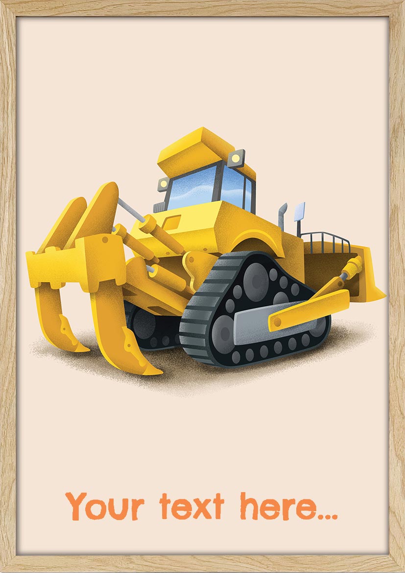 Bulldozer Claw - Kids Posters – Kids Posters Australia
