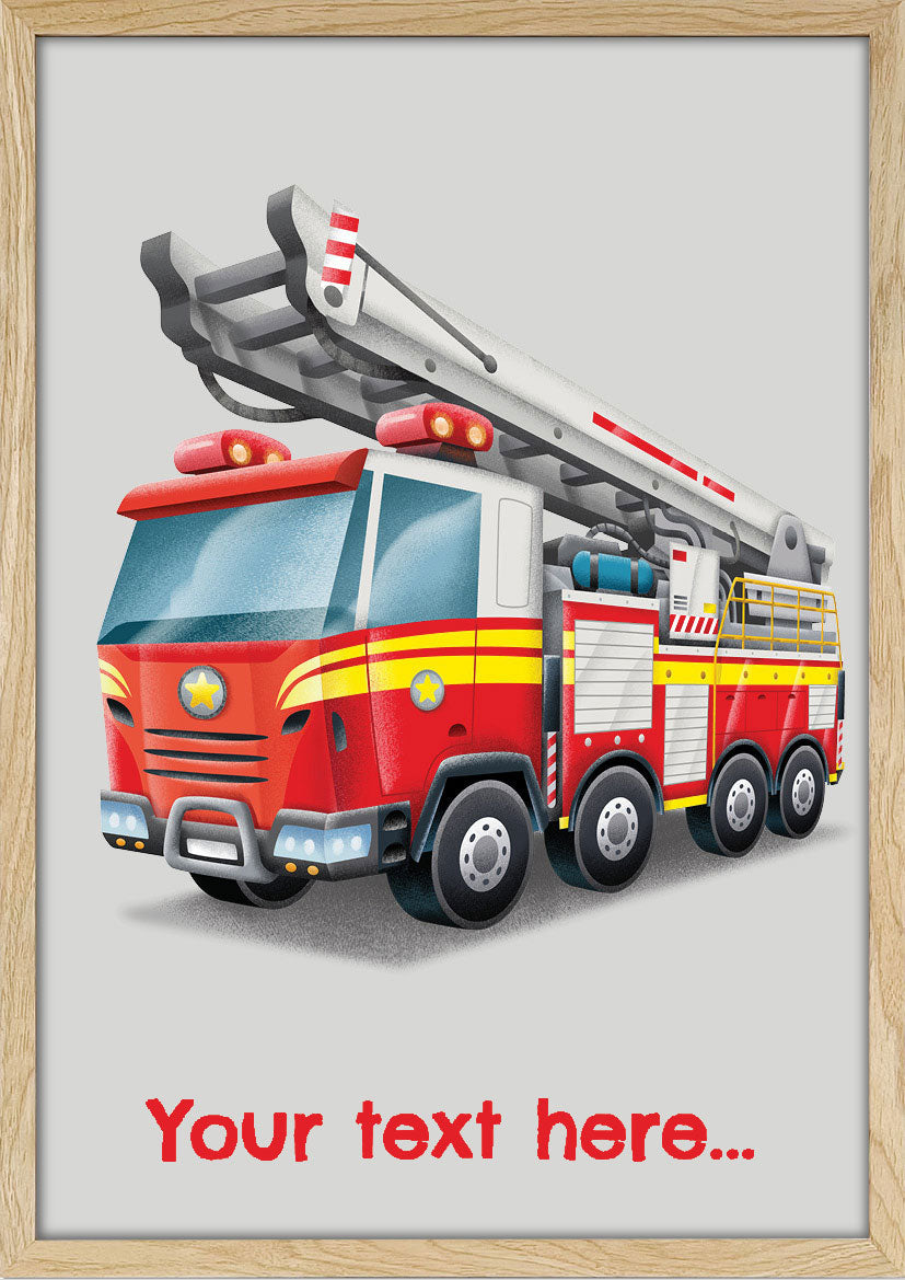Fire Truck - Kids Posters – Kids Posters Australia