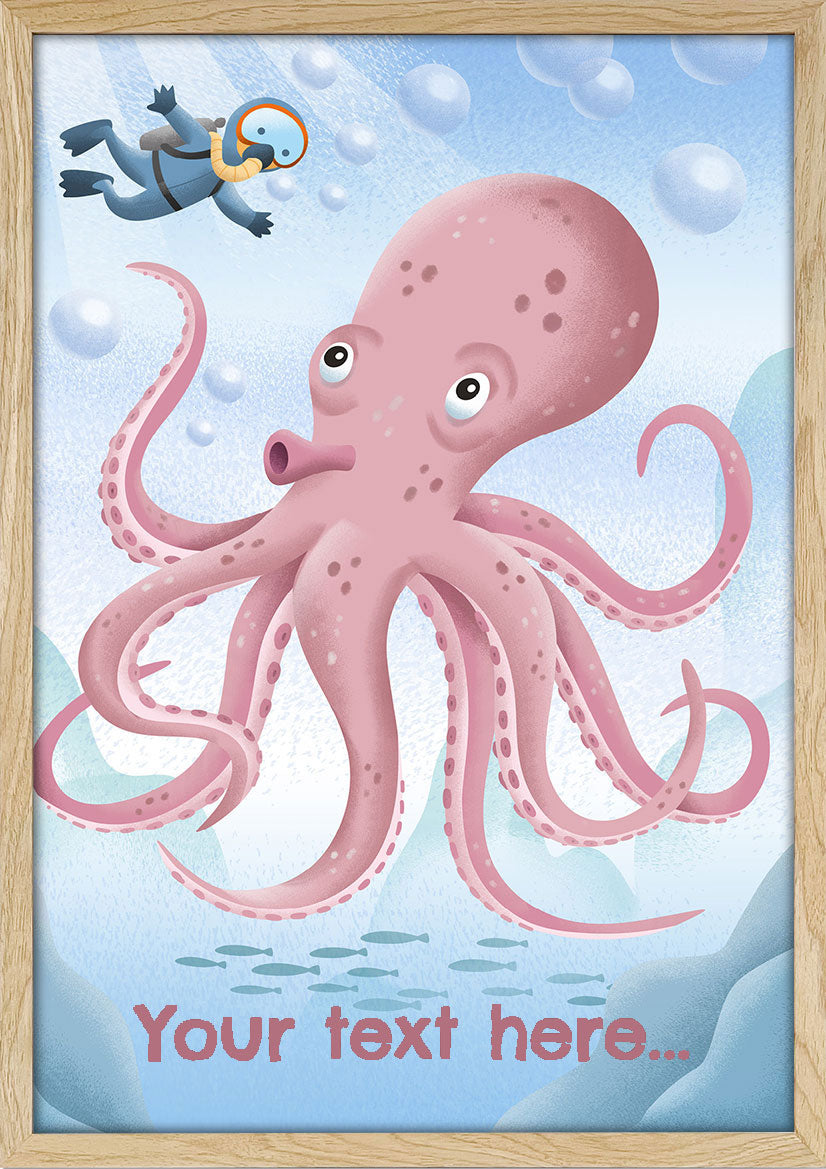 Pink Octopus - Kids Posters – Kids Posters Australia