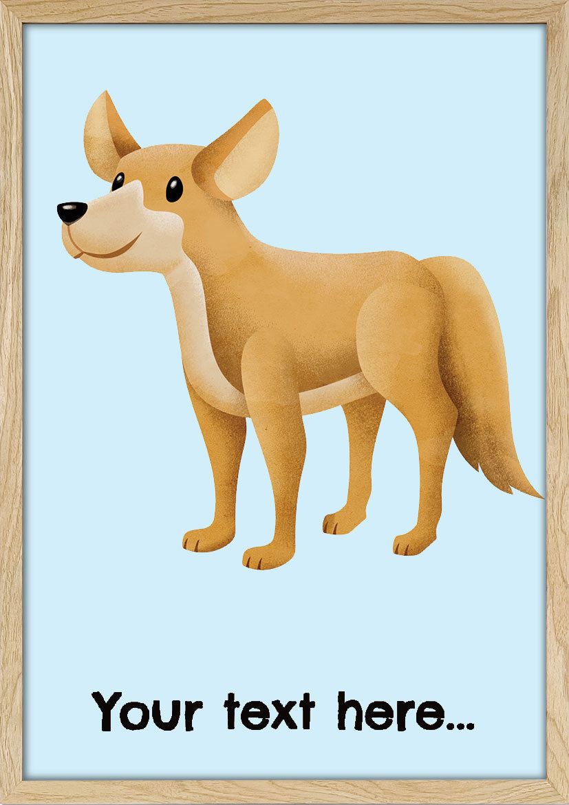 Dingo - Aussie Kids Poster – Kids Posters Australia