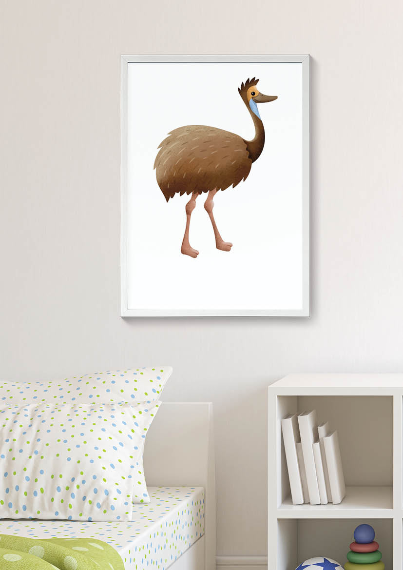 Emu - Kids Poster – Kids Posters Australia