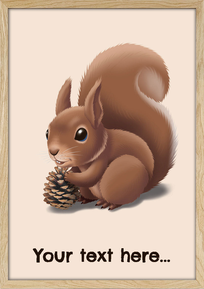 Red Squirrel Kitten - Kids Posters – Kids Posters Australia