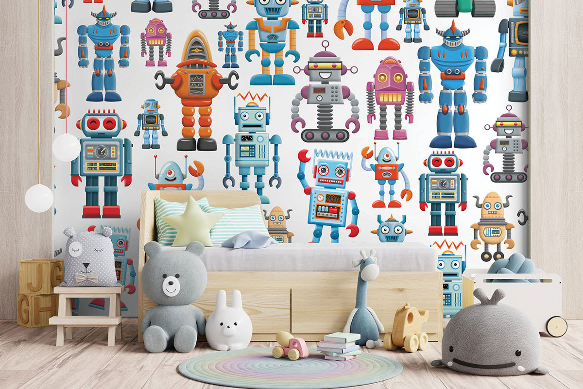Robots Wallpaper – Kids Posters Australia